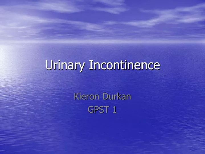 PPT - Urinary Incontinence PowerPoint Presentation, free download - ID ...