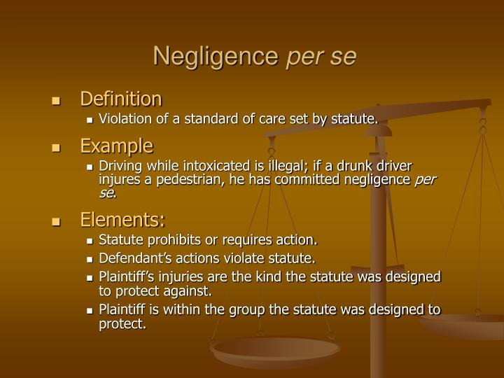 PPT - Business Law I Negligence and Strict Liability PowerPoint ...