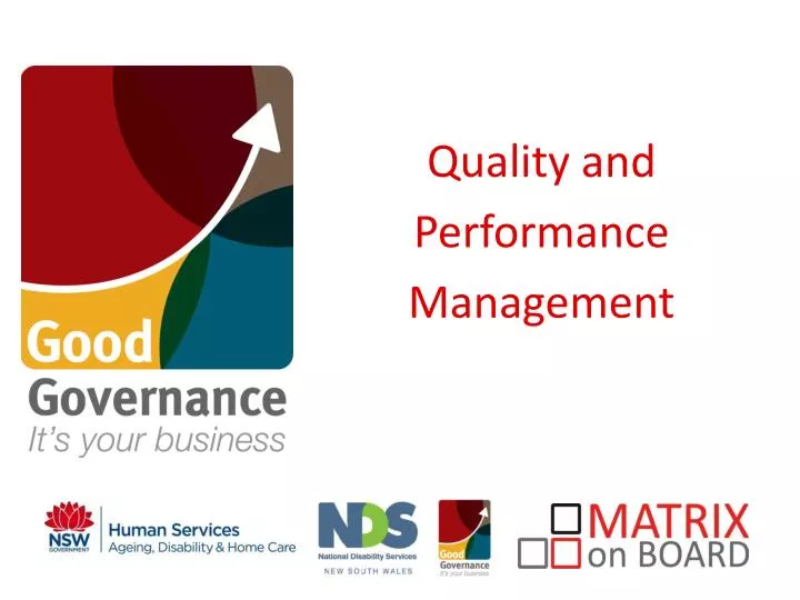 PPT - Quality and Performance Management PowerPoint Presentation, free ...