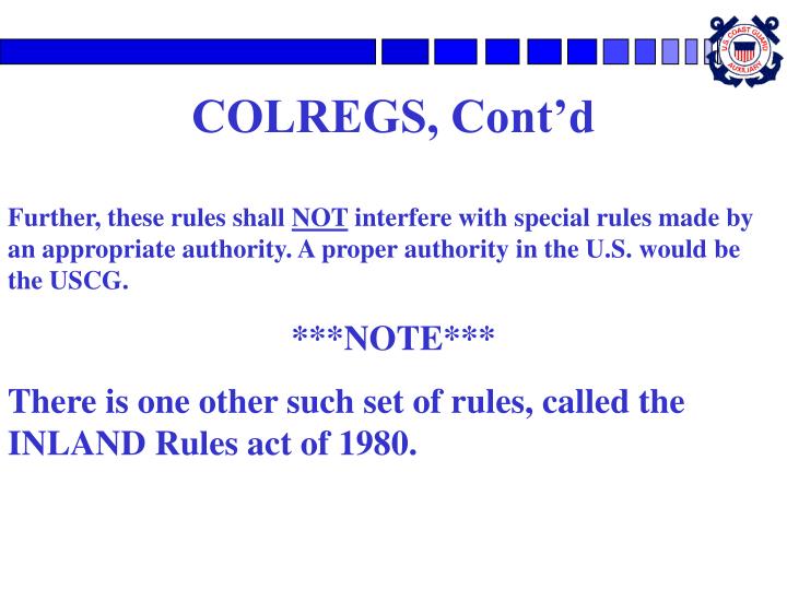 PPT - 72 COLREGS * PowerPoint Presentation - ID:1771385
