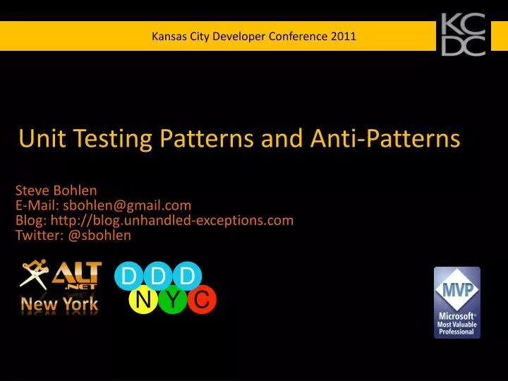 Ppt Unit Testing Patterns And Anti Patterns Powerpoint Presentation Free Download Id 1771477