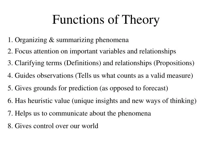 PPT - Functions of Theory PowerPoint Presentation, free download - ID ...