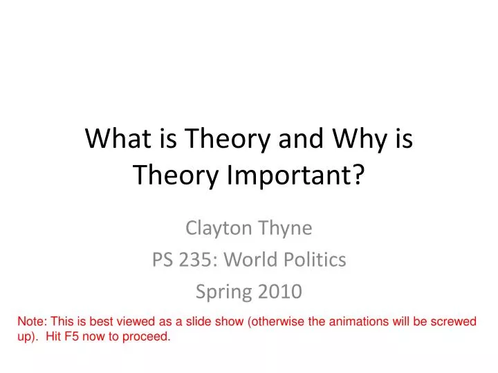 PPT - What is Theory and Why is Theory Important? PowerPoint ... PPT - What is Theory and Why is Theory Important? PowerPoint ...