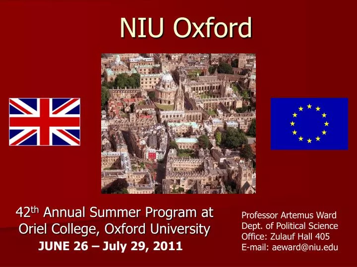 PPT - NIU Oxford PowerPoint Presentation, free download - ID:1771996