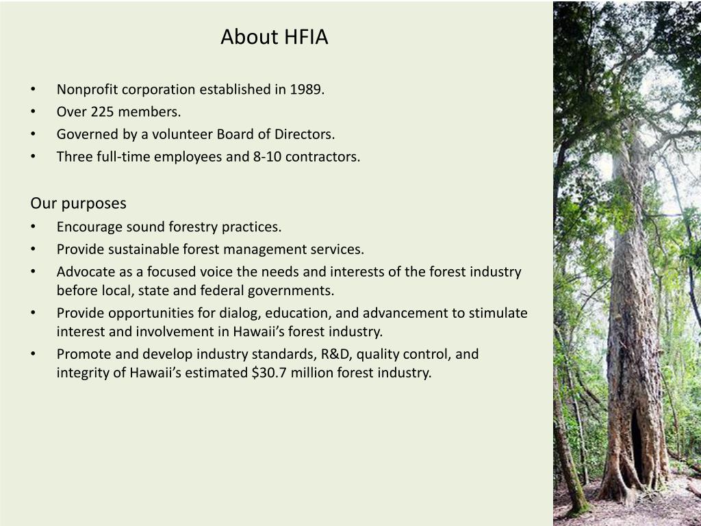 PPT - Hawai‘i Forest Industry Association (HFIA) PowerPoint ...