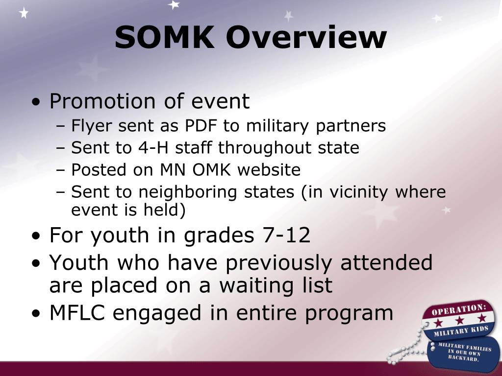 PPT - Speak Out for Military Kids Retreat PowerPoint Presentation, free ...