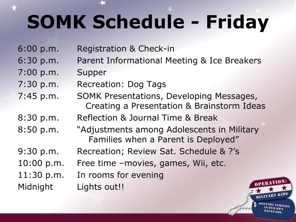 PPT - Speak Out for Military Kids Retreat PowerPoint Presentation, free ...