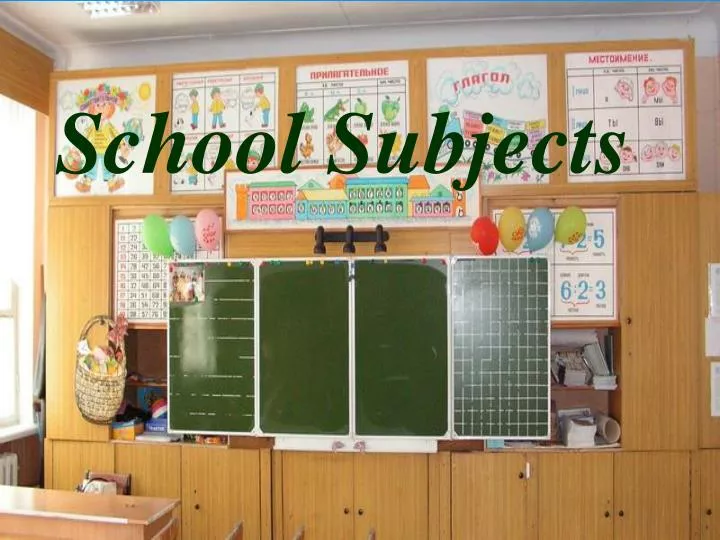 PPT - School Subjects PowerPoint Presentation, free download - ID:1772354