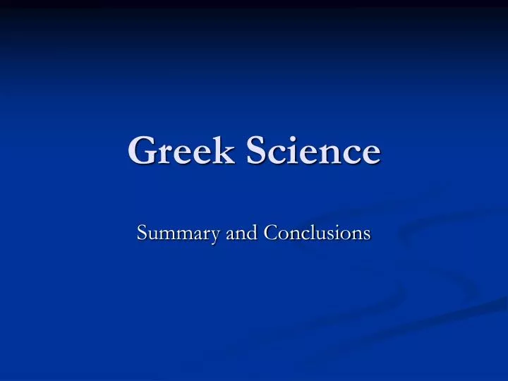 PPT - Greek Science PowerPoint Presentation, free download - ID:1772942