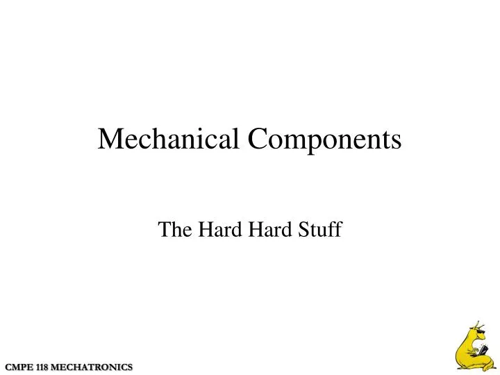 PPT - Mechanical Components PowerPoint Presentation, free download - ID ...