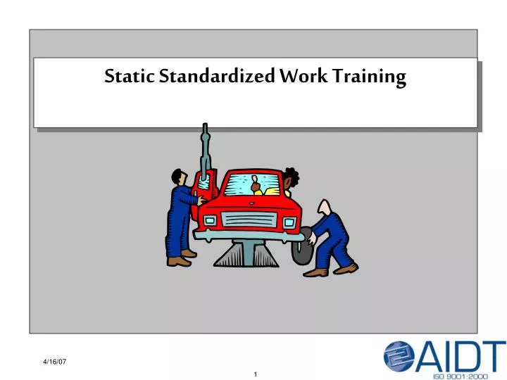 PPT - Static Standardized Work Training PowerPoint Presentation, free ...