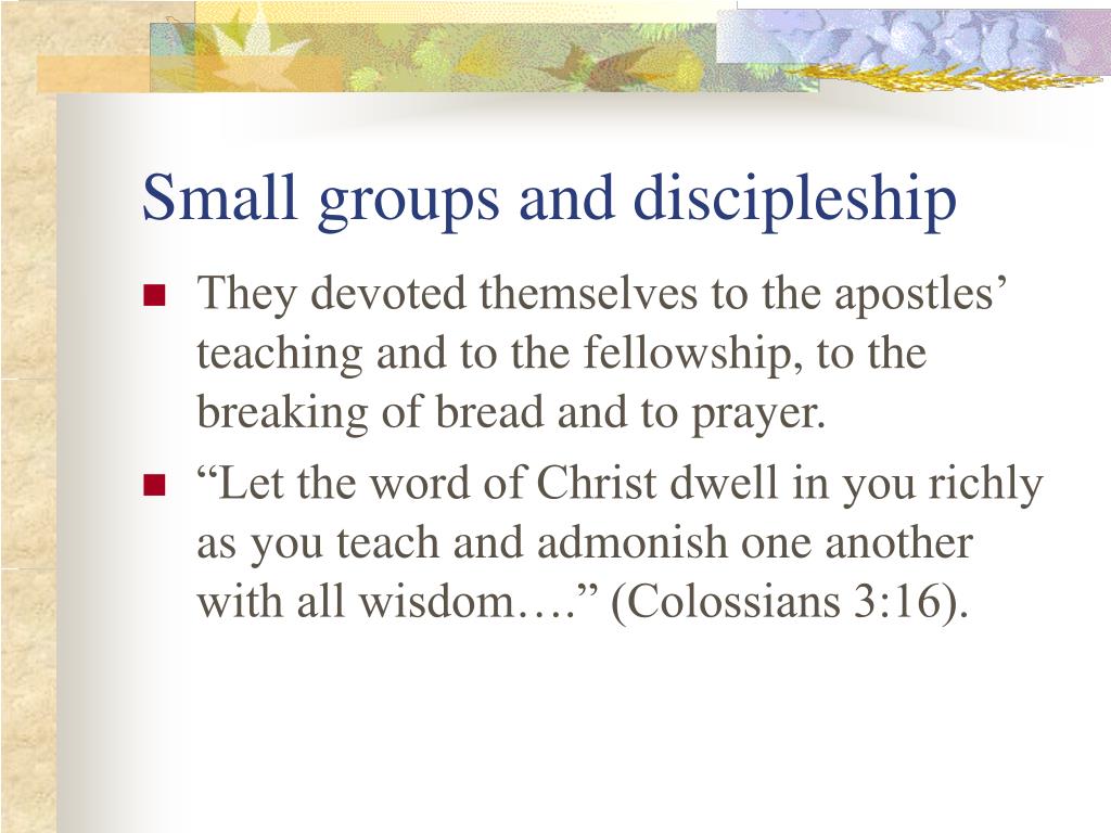 PPT - THE CHURCH OF ACTS – A CHURCH OF SMALL GROUPS PowerPoint ...