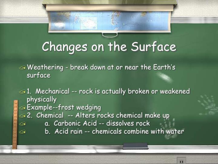 Ppt Changes To The Earths Surface Powerpoint