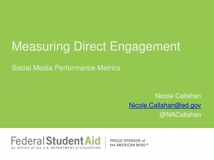 PPT - Measuring Direct Engagement PowerPoint Presentation, free ...