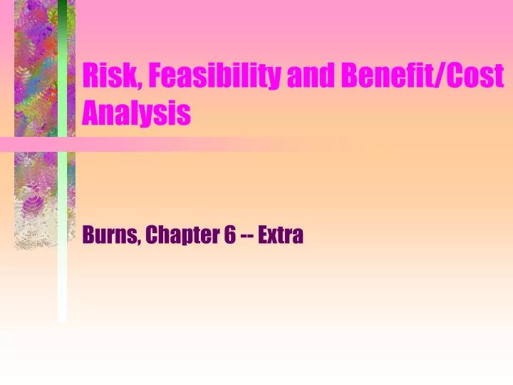 PPT - Risk, Feasibility and Benefit/Cost Analysis PowerPoint ...