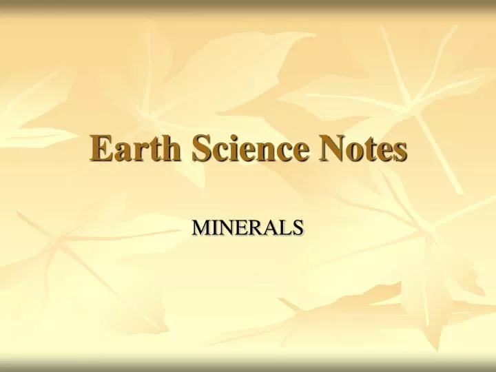 PPT - Earth Science Notes PowerPoint Presentation, free download - ID ...