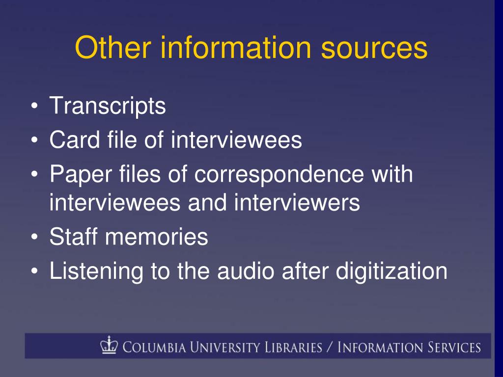 PPT - Oral History, METS and Fedora: Building a Standards-Compliant ...