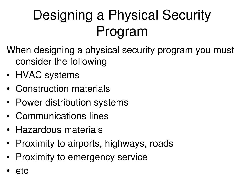 PPT - Chapter 6 – Physical and Environmental Security PowerPoint ...