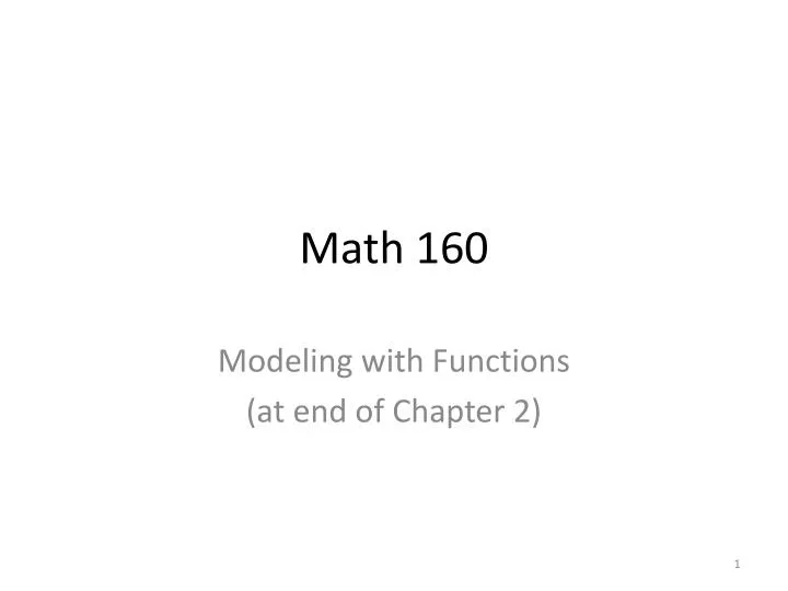 PPT - Math 160 PowerPoint Presentation, free download - ID:1775973