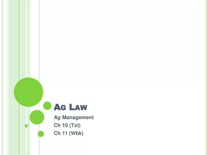 PPT - Ag Law PowerPoint Presentation, free download - ID:1776428
