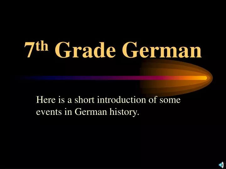 PPT - 7 th Grade German PowerPoint Presentation, free download - ID:1776471