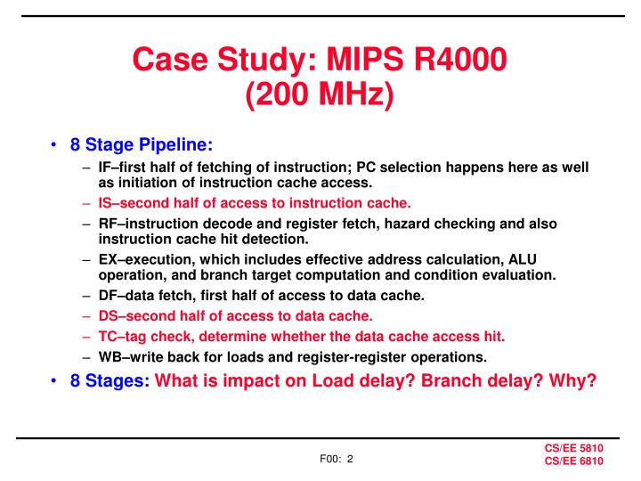 PPT - MIPS R4000 Pipeline PowerPoint Presentation - ID:1776725