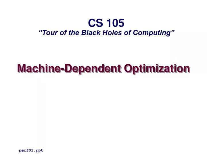 PPT - Machine-Dependent Optimization PowerPoint Presentation, free ... PPT - Machine-Dependent Optimization PowerPoint Presentation, free ...