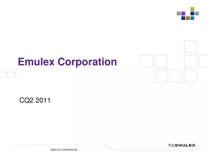PPT - Emulex Corporation PowerPoint Presentation, free download - ID ...