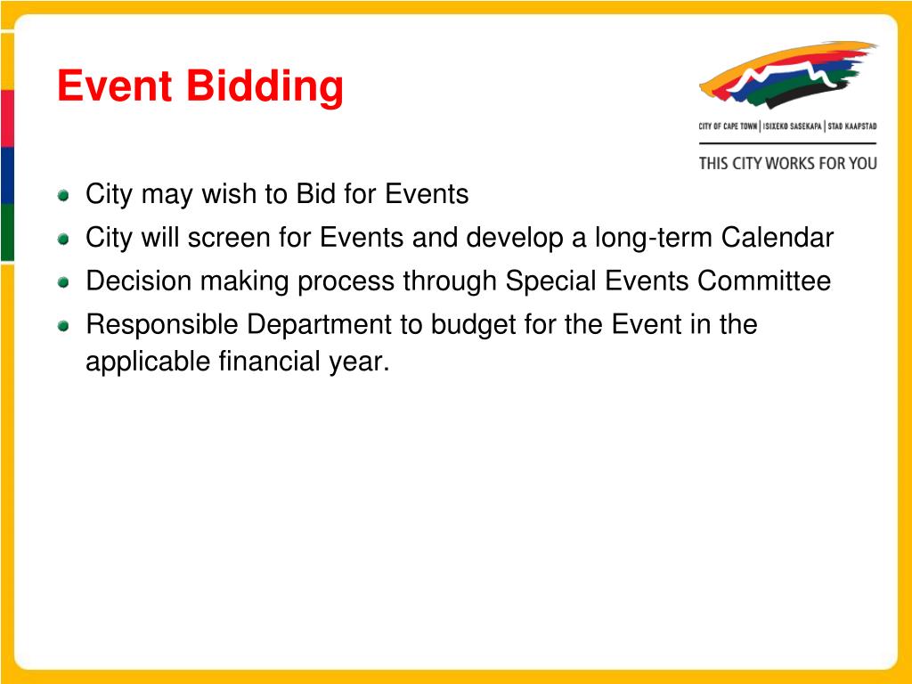 PPT - CITY OF CAPE TOWN Draft Events Policy PowerPoint Presentation ...