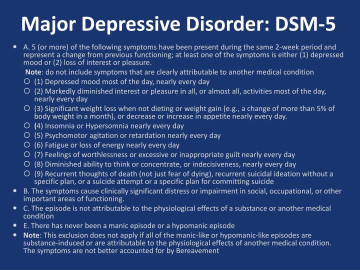 Ppt Major Depressive Disorder Powerpoint Presentation Id 1777230