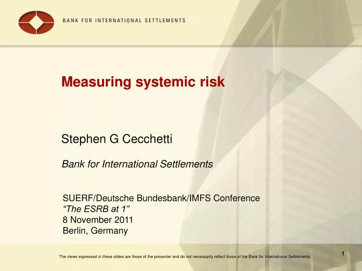 PPT - Measuring systemic risk PowerPoint Presentation, free download ...