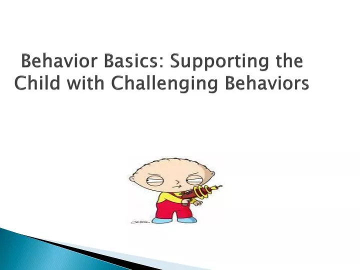 PPT - Behavior Basics: Supporting the Child with Challenging Behaviors ...
