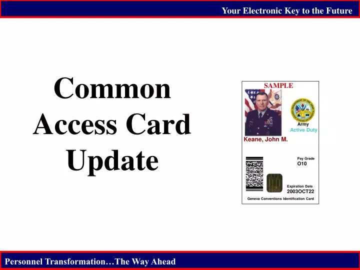 PPT - Common Access Card Update PowerPoint Presentation, free download ...