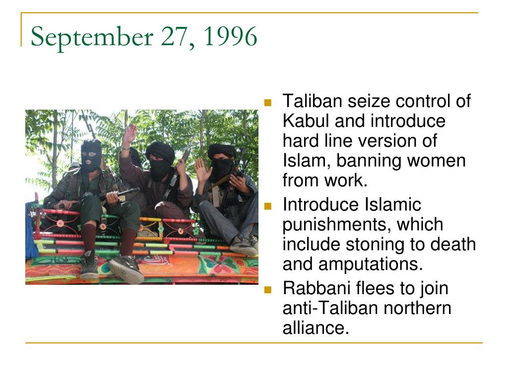 PPT - The Taliban: Afghanistan and Pakistan PowerPoint Presentation ...