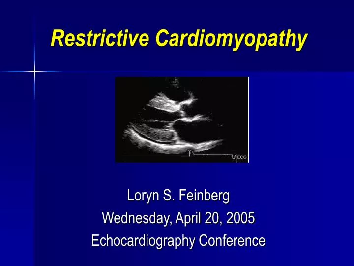 PPT - Restrictive Cardiomyopathy PowerPoint Presentation, free download ...