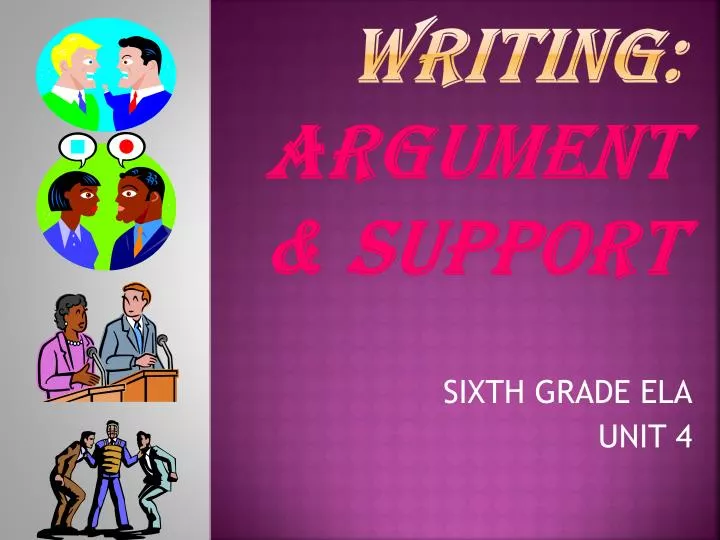 PPT - PERSUASIVE WRITING: argument & SUPPORT PowerPoint Presentation ...