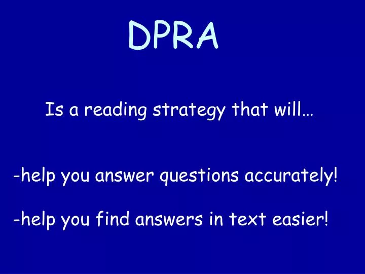 PPT - DPRA PowerPoint Presentation, free download - ID:1778684