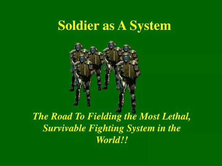 PPT - Soldier as A System PowerPoint Presentation, free download - ID ...