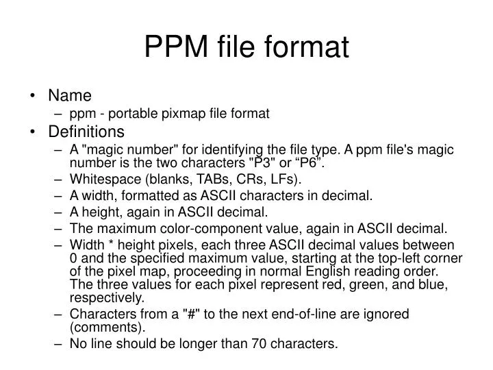 PPT - PPM file format PowerPoint Presentation, free download - ID:1778770 PPT - PPM file format PowerPoint Presentation, free download - ID:1778770