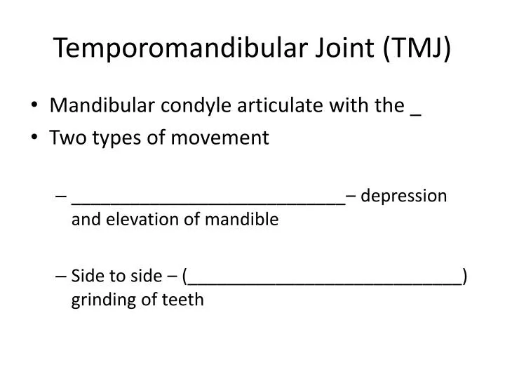 PPT - Temporomandibular Joint (TMJ) PowerPoint Presentation, free ...