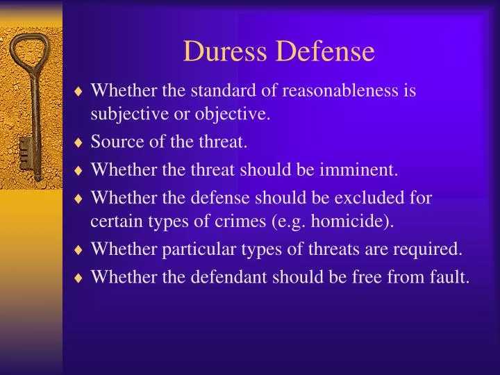 PPT - Duress Defense PowerPoint Presentation, free download - ID:1779901