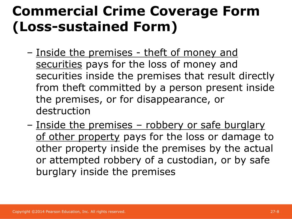 PPT - Chapter 27 Crime Insurance and Surety Bonds PowerPoint ...