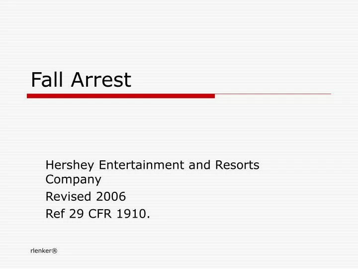 PPT - Fall Arrest PowerPoint Presentation, free download - ID:1780251