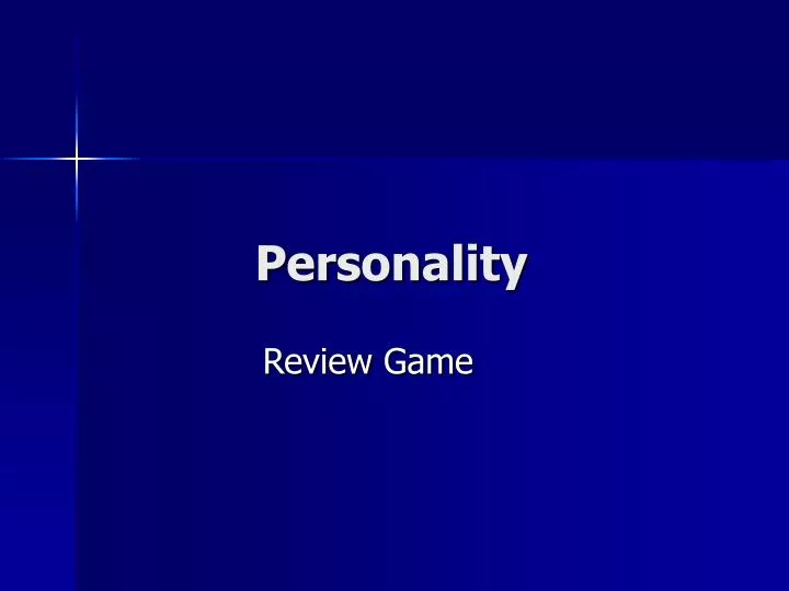 PPT - Personality PowerPoint Presentation, free download - ID:1780622