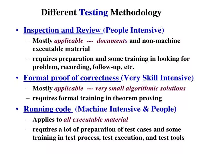 PPT - Different Testing Methodology PowerPoint Presentation, free ...
