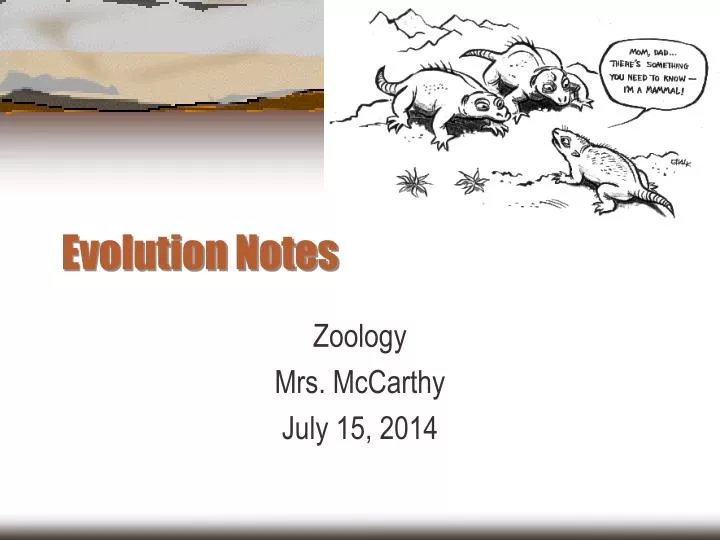 PPT - Evolution Notes PowerPoint Presentation, free download - ID:1781788