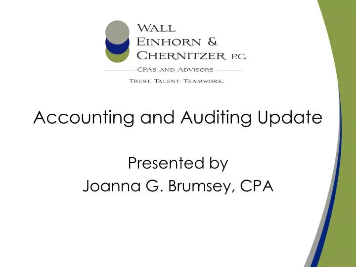 PPT - Accounting and Auditing Update PowerPoint Presentation, free ...