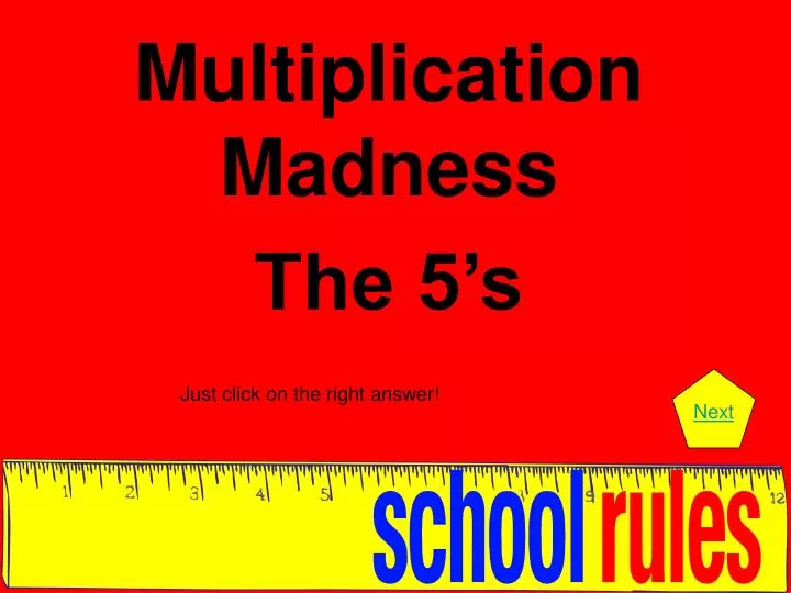 PPT - Multiplication Madness The 5’s PowerPoint Presentation, free ...
