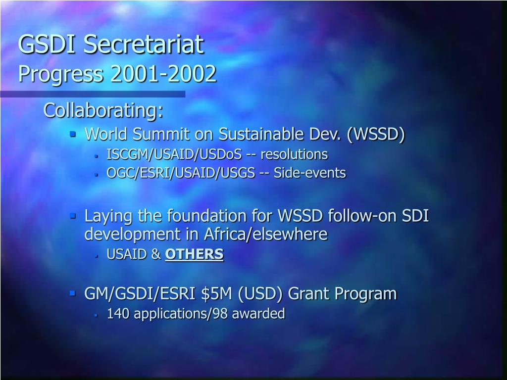 PPT - GSDI-6 Meeting Steering Committee Budapest, 16 September, 2002 ...