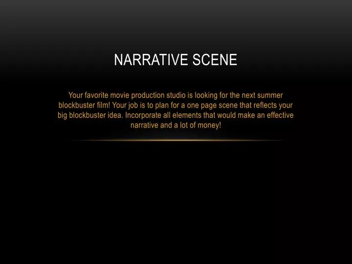 PPT - Narrative Scene PowerPoint Presentation, free download - ID:1782042